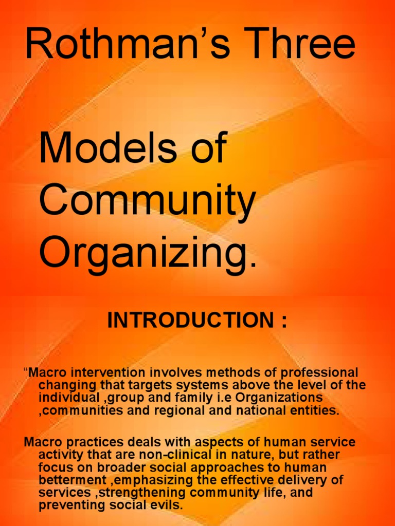 07 Models of Community Organization | PDF | Community | Leadership