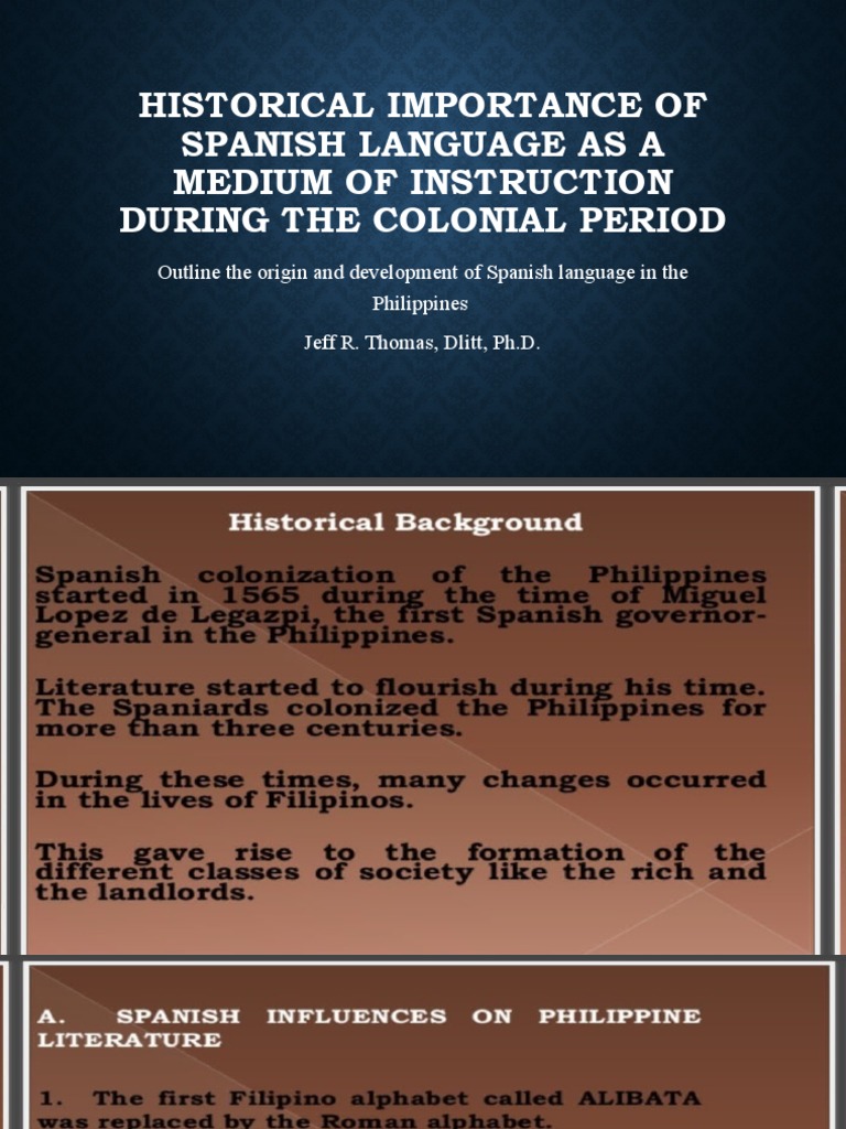 Historical Importance of Spanish Language As A Medium | PDF | Social ...