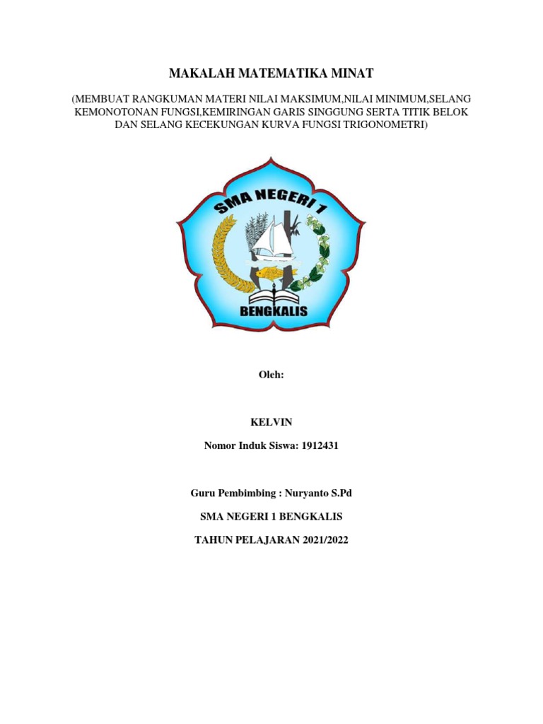 Makalah Matematika Minat | PDF