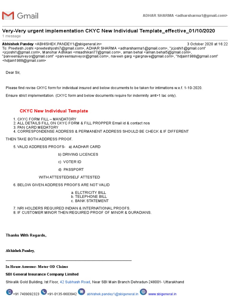 Gmail - Very-Very Urgent Implementation CKYC New Individual Template - Effective - 01 - 10 ...