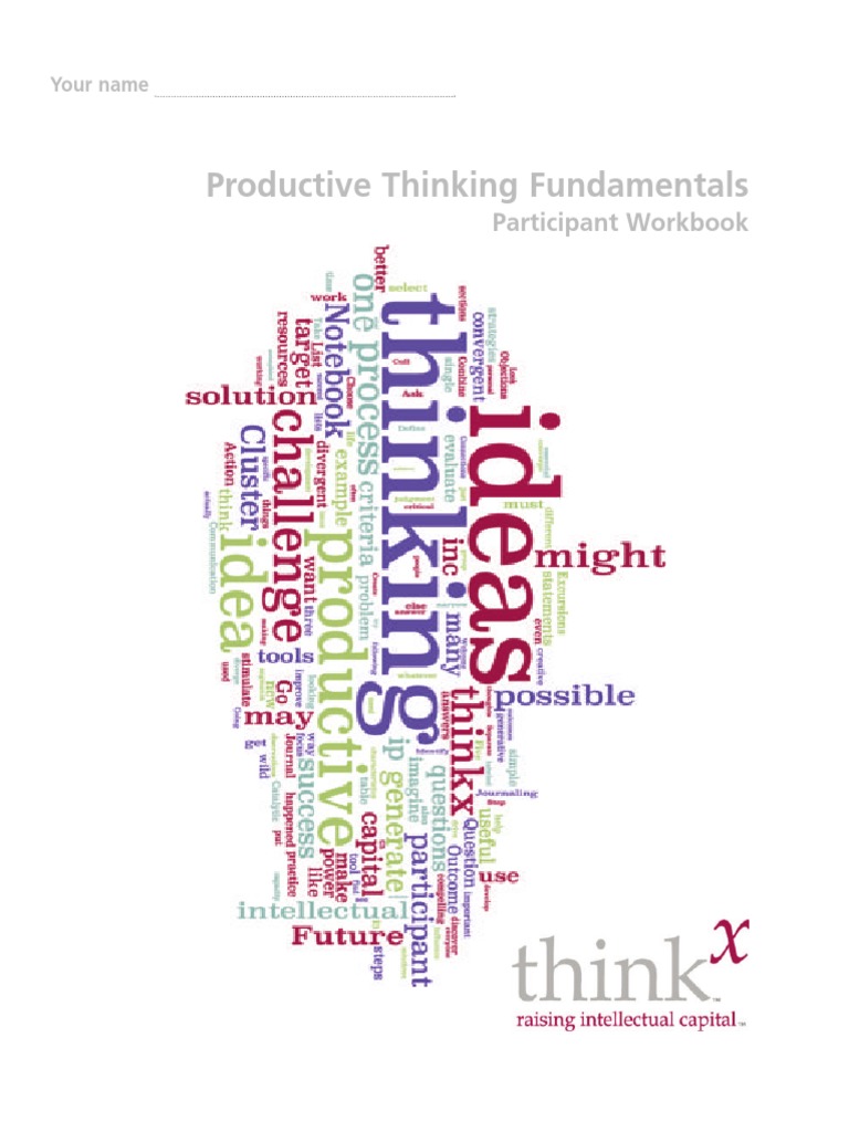Productive Thinking Basic Structure Tools QNETHandout 2 | PDF ...