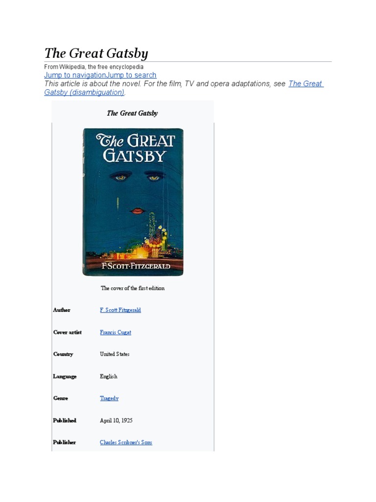 The Great Gatsby | PDF | The Great Gatsby | F. Scott Fitzgerald