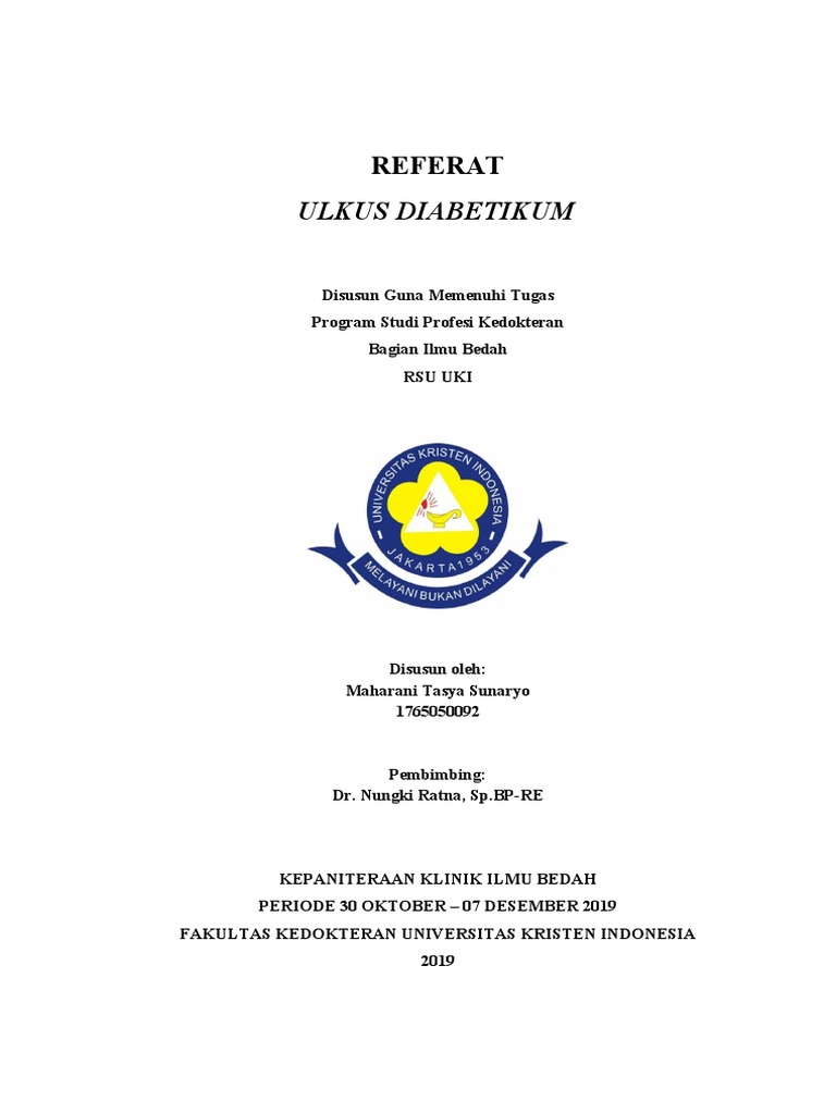 Klasifikasi dan Penanganan Ulkus Diabetikum | PDF