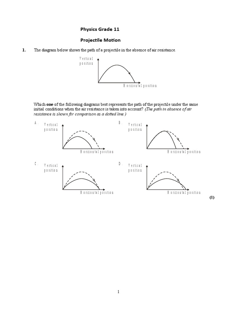 Projectile Motion | PDF | Projectiles | Trajectory