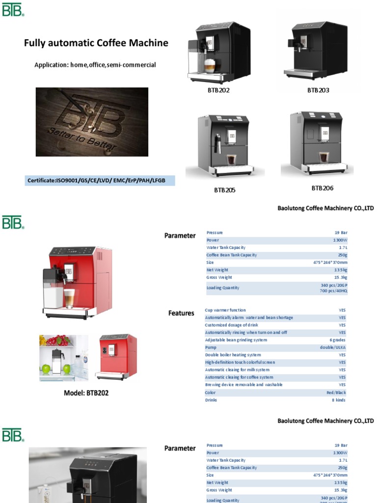 BTB2 Coffee Machine | PDF | Coffee | Drink