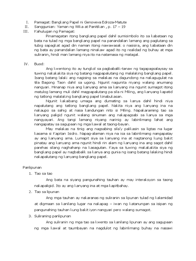 Bangkang Papel | PDF