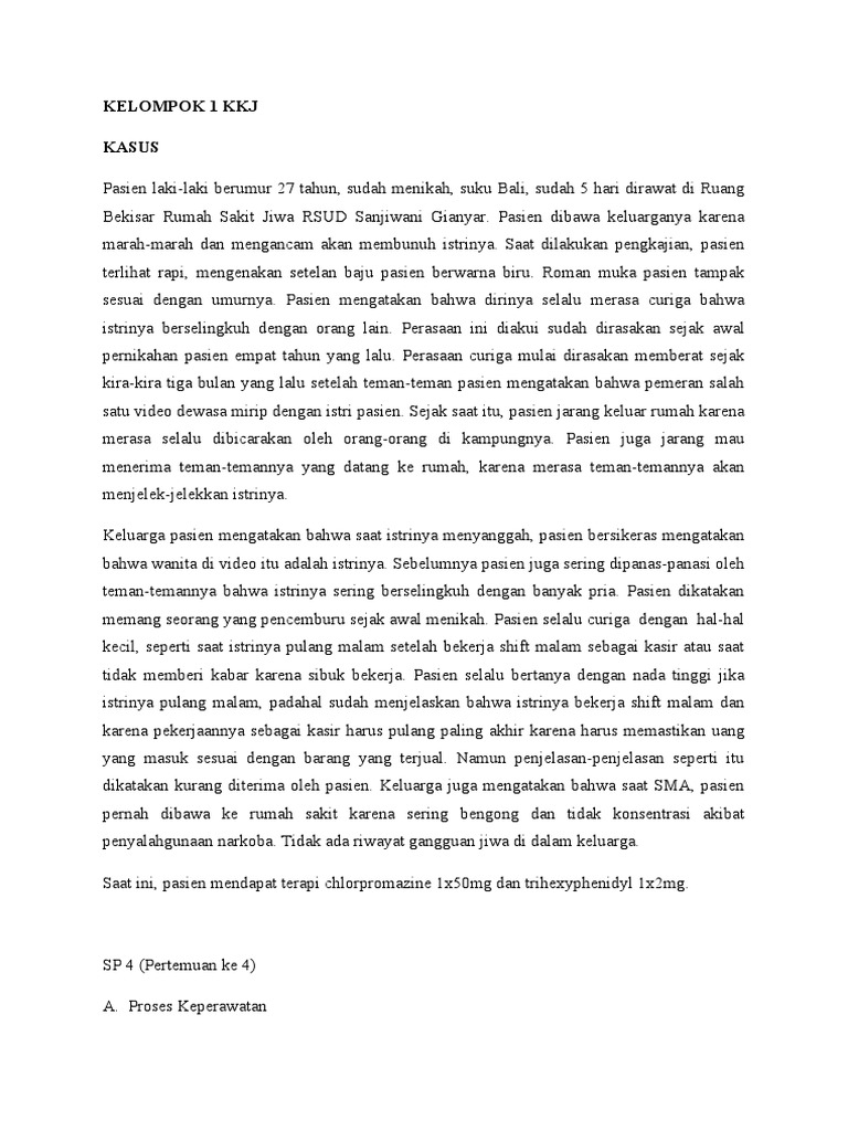 SP 4 Pasien Waham | PDF