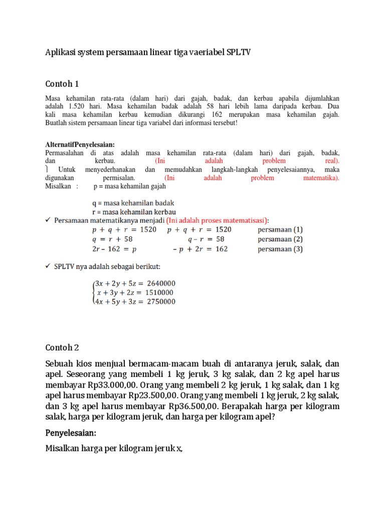 Aplikasi SPLTV | PDF