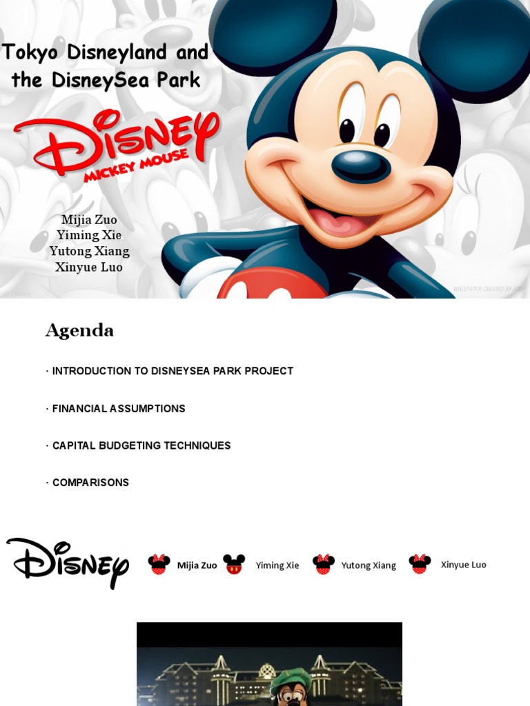 Tokyo Disneyland and The Disneysea Park: Mijia Zuo Yiming Xie Yutong ...