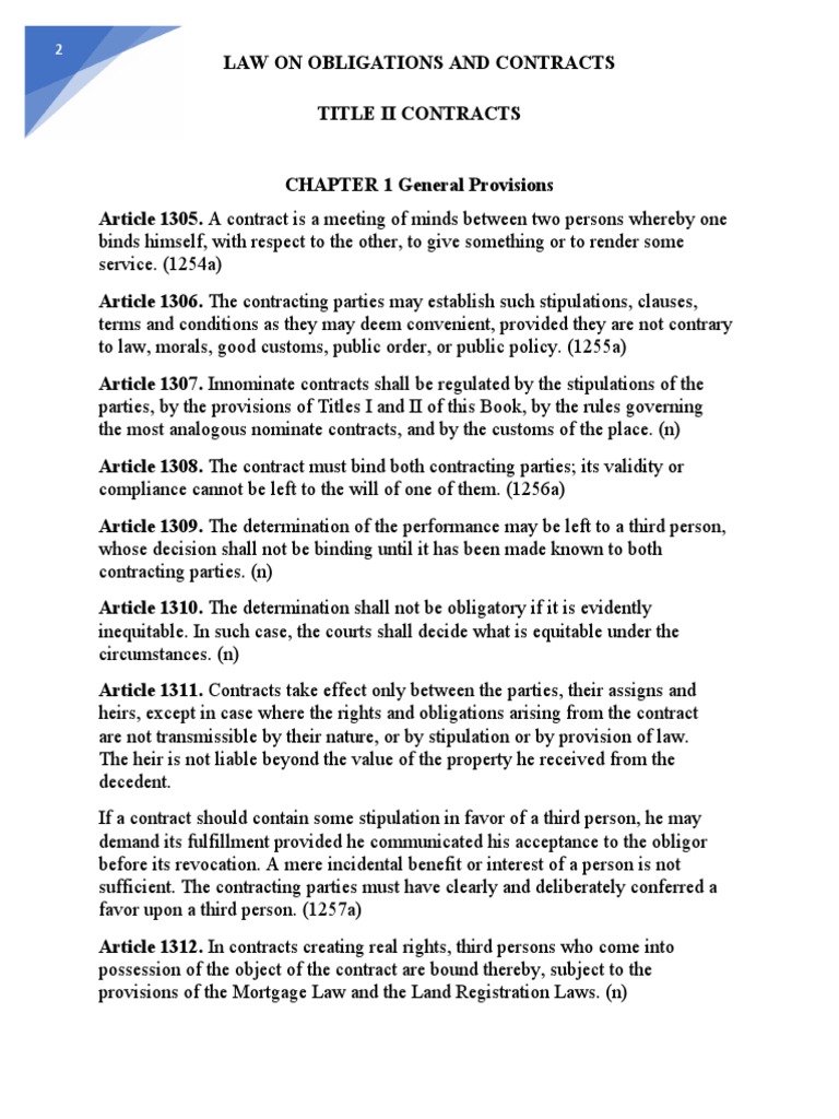 Module 5 GENERAL PROVISIONS ON LAW ON CONTRACTS - Codals | PDF | Law Of ...