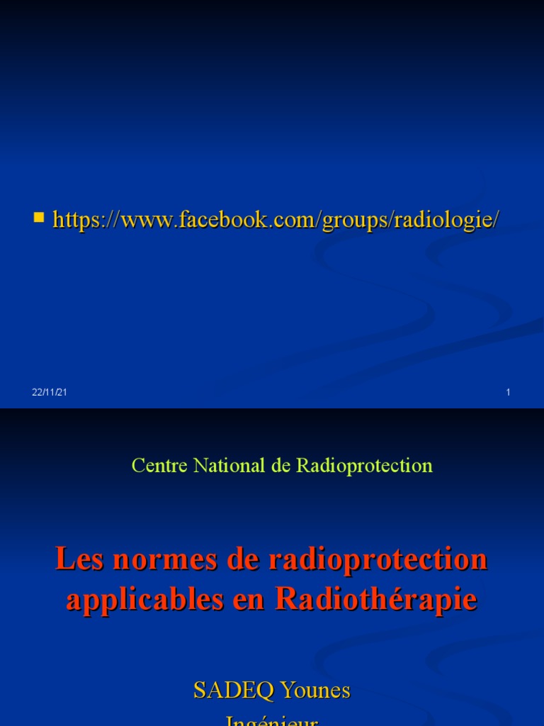 Les Normes de Radioprotection en Radiothérapie | PDF | Radiothérapie ...