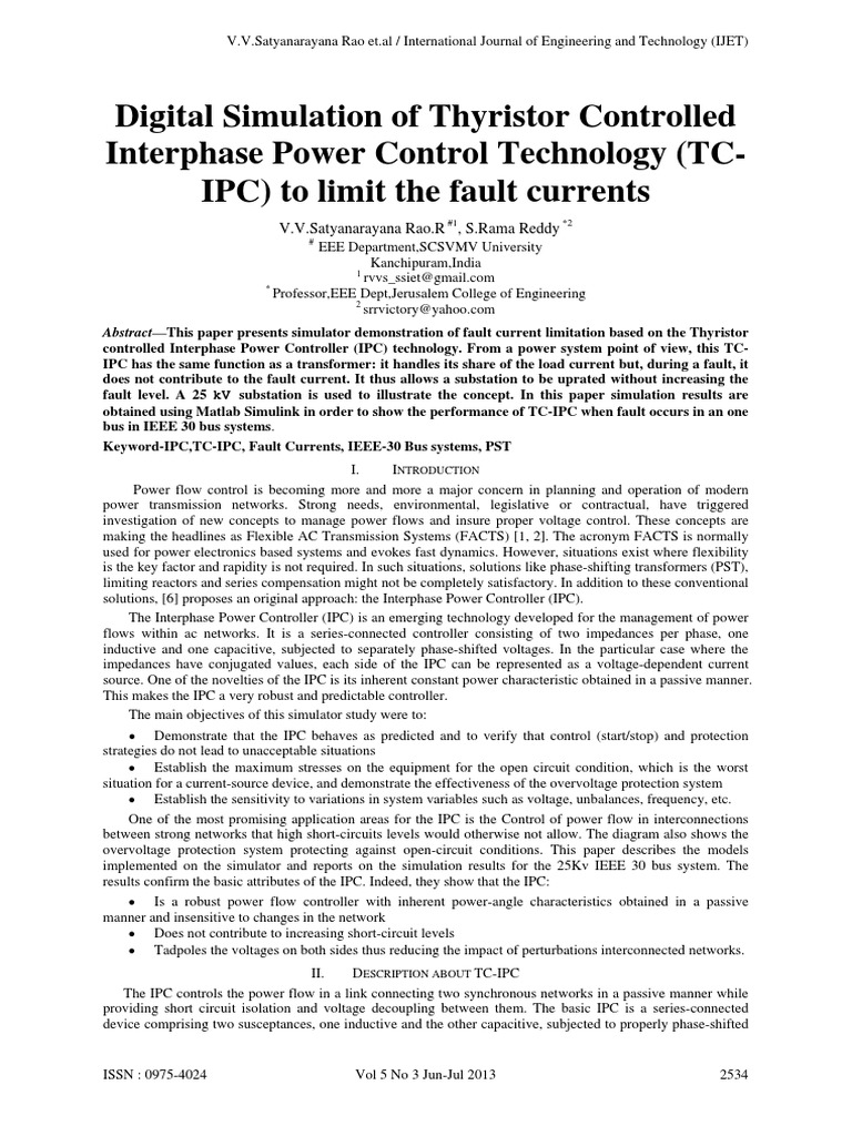 Digital Simulation of Thyristor Controlled Interphase Power Control ...