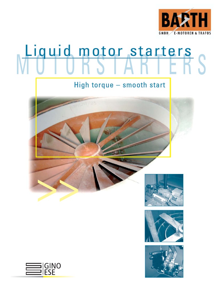 + BARTH GMBH GINO Liquid Motor Starters | PDF | Electric Motor | Electrical Engineering