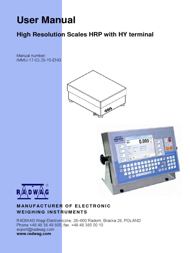 High Resolution Scales HRP Manual | PDF | Input/Output | Databases