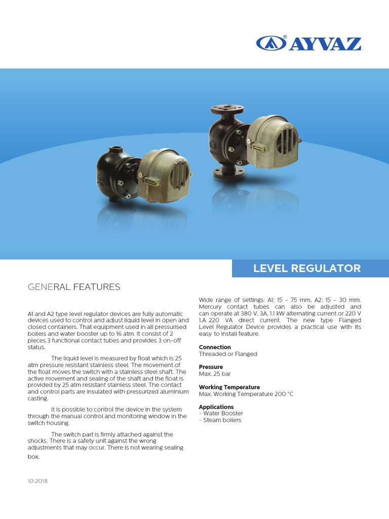 Ayvaz Fantini Cosmi Level Controller | PDF | Switch | Boiler