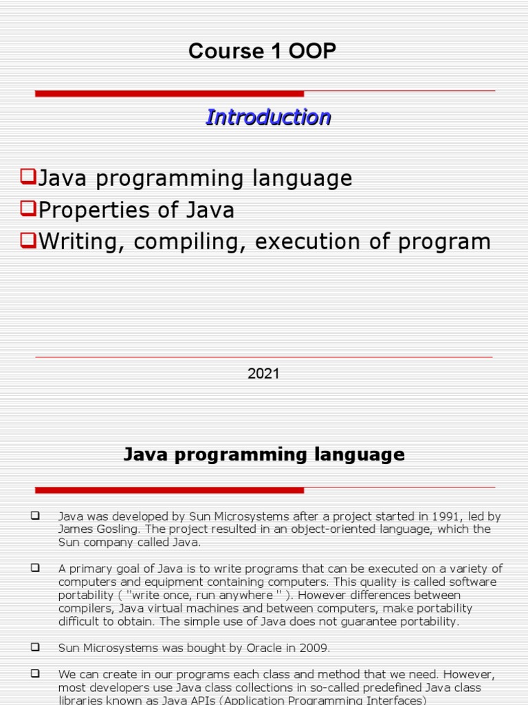 Object Oriented Programming - Course | PDF | Java Virtual Machine ... Object Oriented Programming - Course | PDF | Java Virtual Machine ...