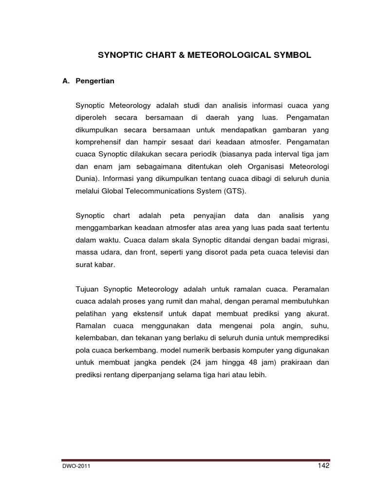 Simbol dan Cara Membaca Peta Sinoptik | PDF