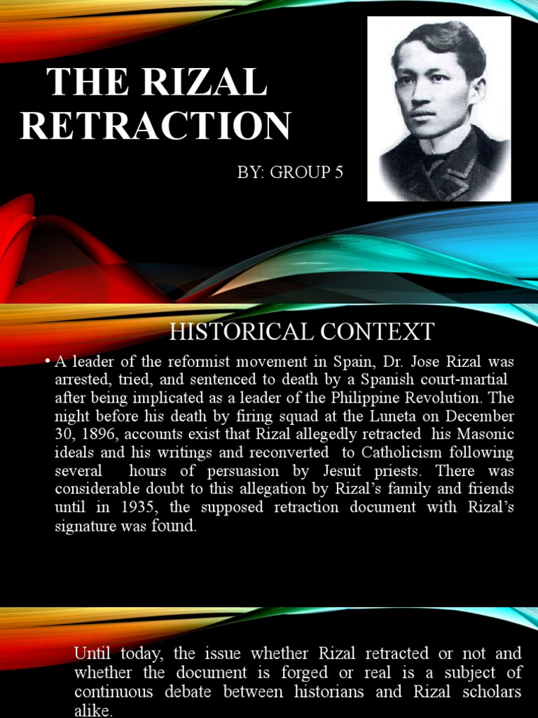 Rizal Retraction Debate Analysis | PDF