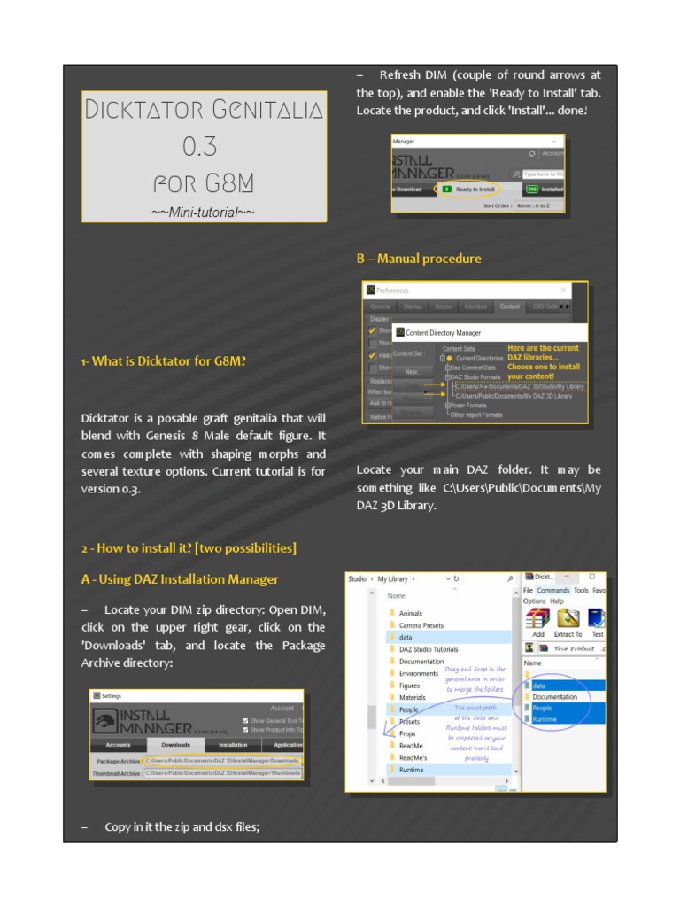 Dicktator Genitalia 0.3 For G8M: Mini-Tutorial | Download Free PDF ...