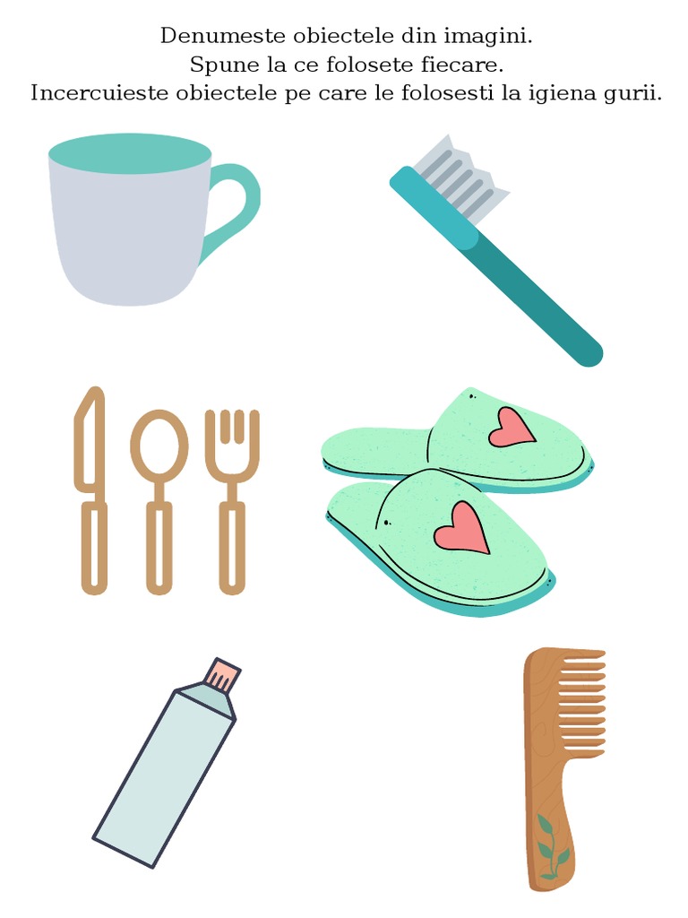 Denumeste Obiectele Din Imagini. Spune La Ce Folosete Fiecare. Uneste ...