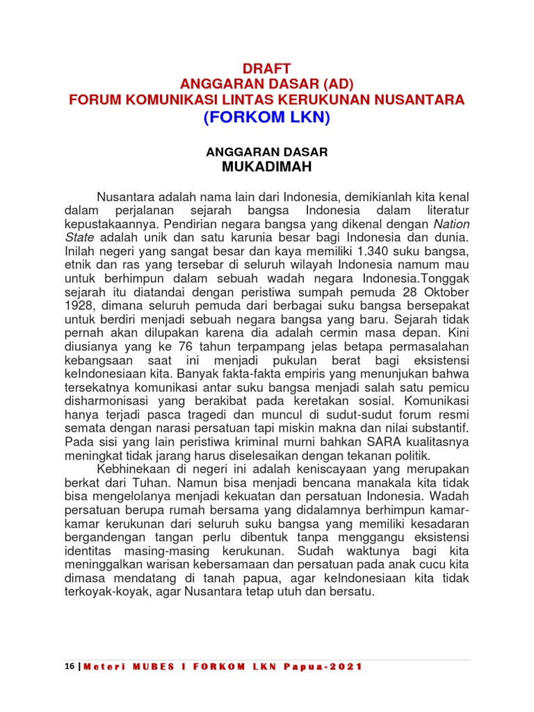 DRAFT AD-Forkom LKN | PDF