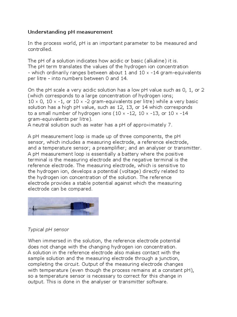 Understanding PH Measurement | PDF | Ph | Electromagnetism