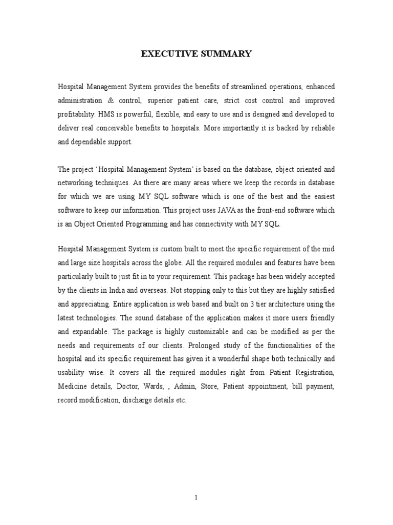 Executive Summary | PDF | Html Element | Databases
