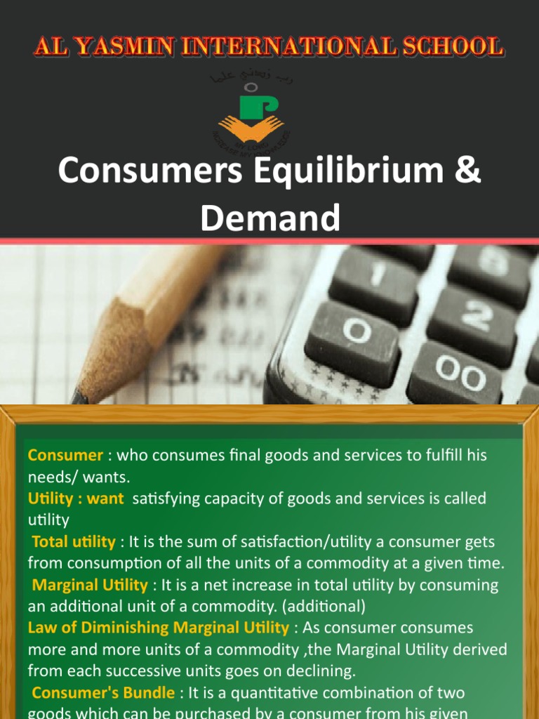 Consumers Equilibrium & Demand | PDF | Demand | Utility