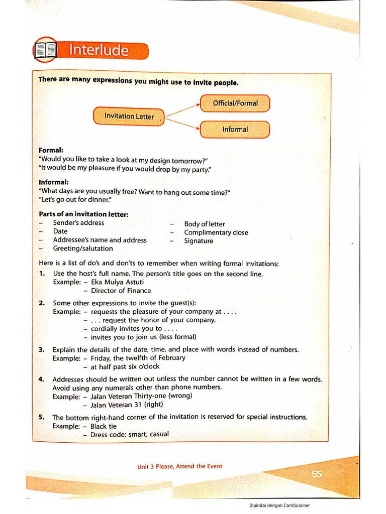 Materi Bahasa Inggris - Invitation | PDF