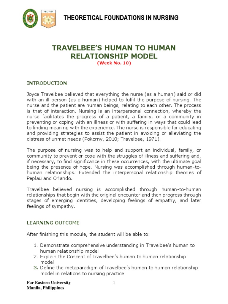 Joyce Travelbee MOL AOL 1 | PDF | Nursing | Psychotherapy