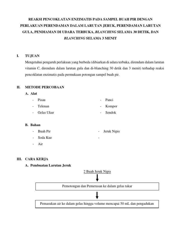 Enzim - Reaksi Pencoklatan Enzimatis | PDF
