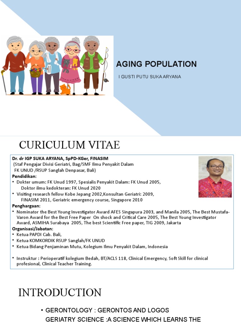 (PPT) Kuliah 14. Aging Process Dan Aging Population - Dr. Suka Aryana ...