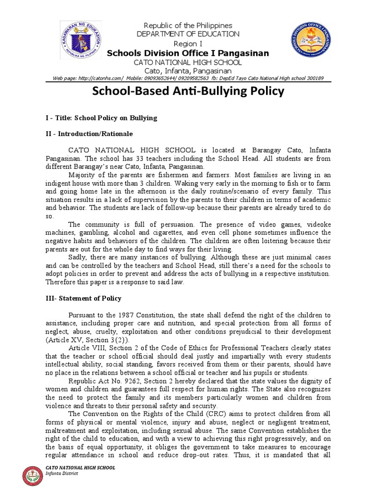 Child Protection Committee | PDF | Bullying | Violence