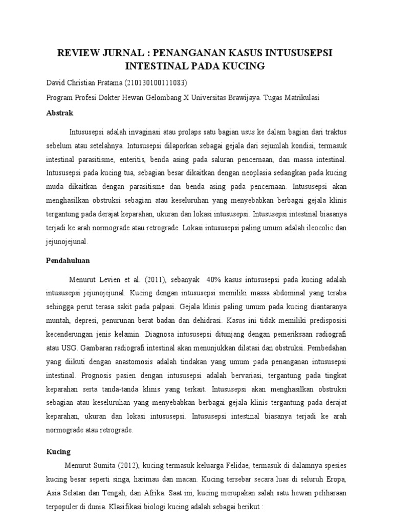 REVIEW JURNAL MATRIKULASI - David Christian Pratama | PDF