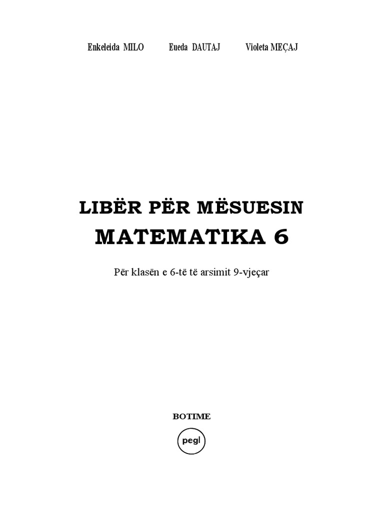 Matematika 6 Plani | PDF