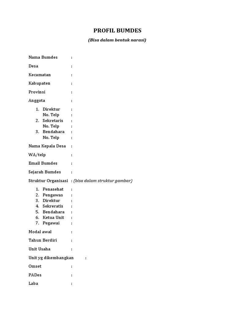 Profil Bumdes | PDF