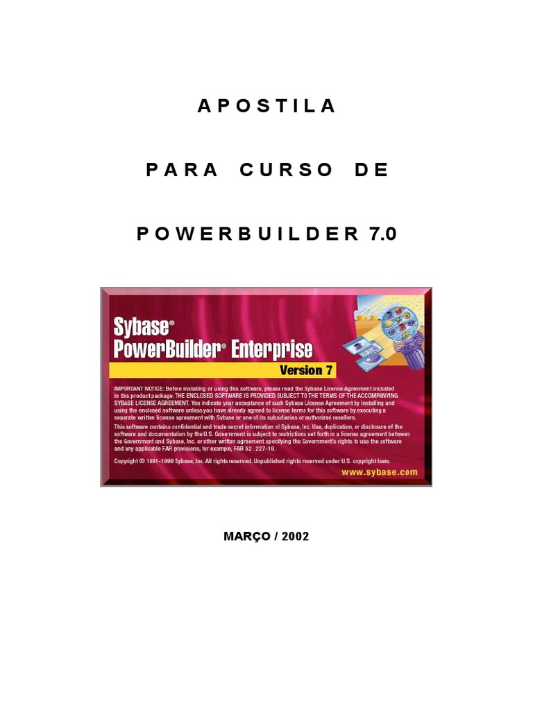 Curso PowerBuilder 7.0 Aprenda a construir aplicativos | PDF | Janela (informática) | Linguagem ...