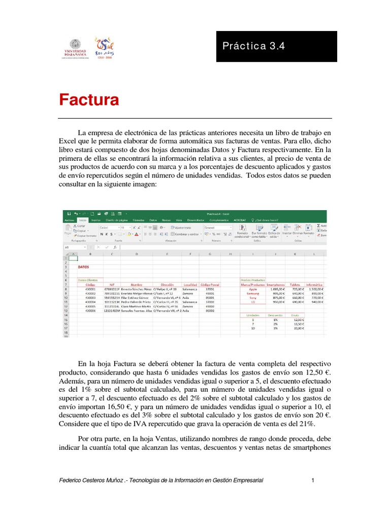 Práctica3 4 | PDF | Microsoft Excel | Hoja de cálculo