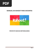 Manual de Kahoot para Docentes | PDF | Ventana (informática) | Cuestionario