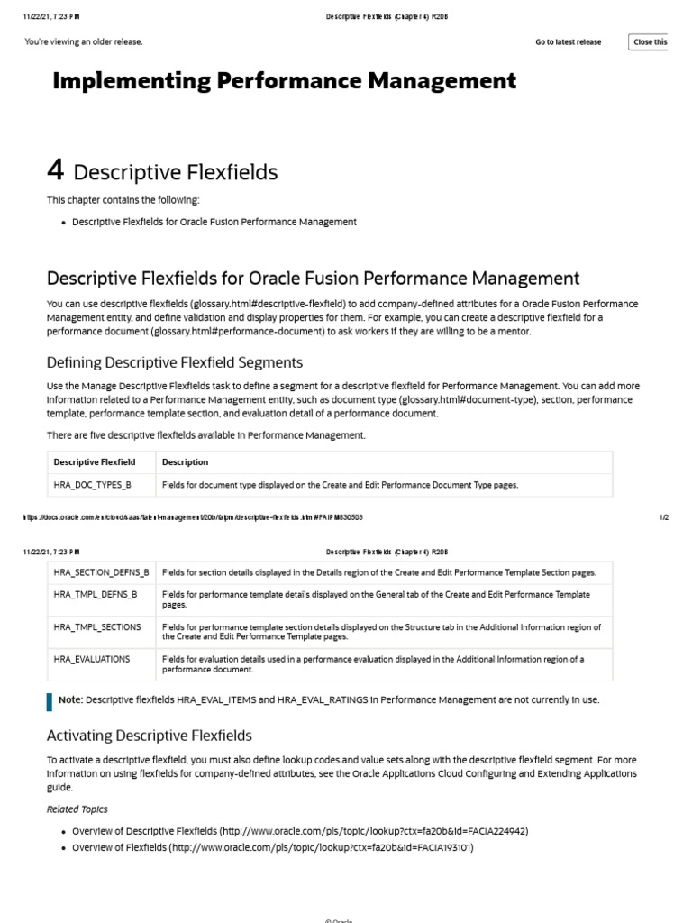Descriptive Flexfields (Chapter 4) R20B | PDF | Computer Engineering | Information Technology
