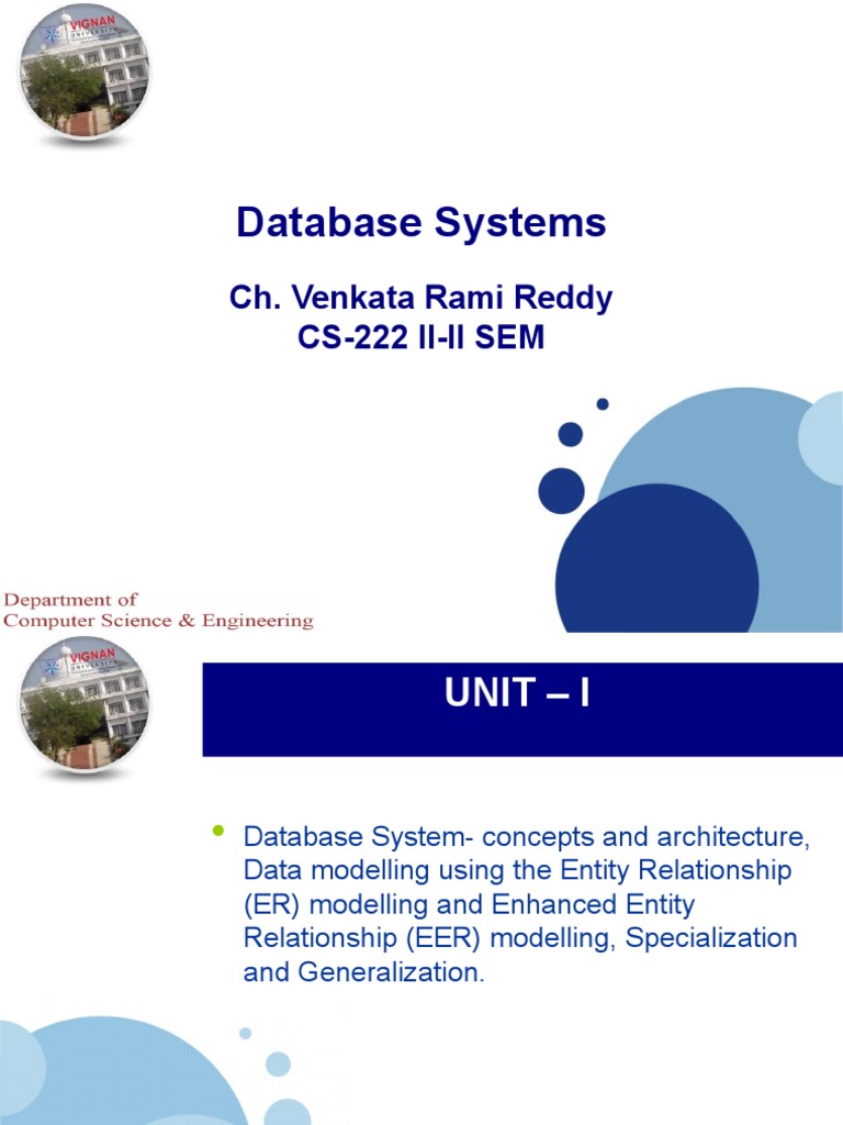 Database Systems: Ch. Venkata Rami Reddy Cs-222 Ii-Ii Sem | PDF | Databases | Relational Database