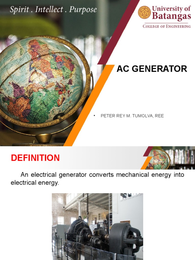 Lecture 3 - AC Generator - Working Principle and Parts | PDF ...