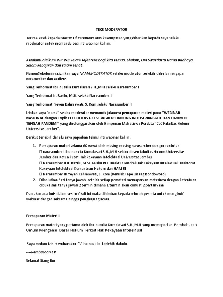 Teks Moderator | PDF