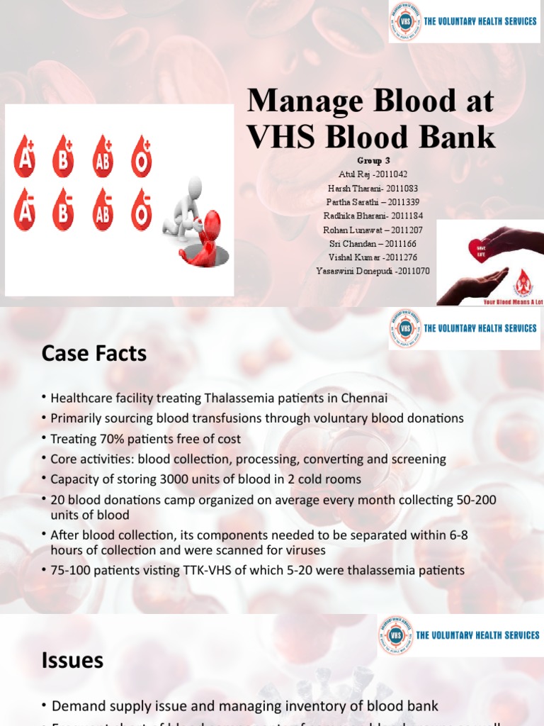 Blood Donation Management at VHS Bank | PDF | Blood Donation | Blood
