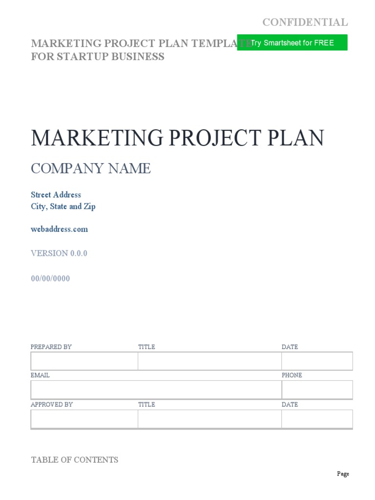 Marketing Project Plan Template | PDF | Marketing | Marketing Strategy