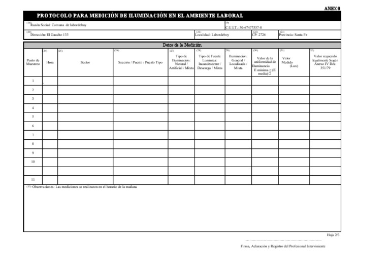 Res Srt 84 12 Protocolo De Iluminacion Imprimir 1 Hoja Pdf Ligero