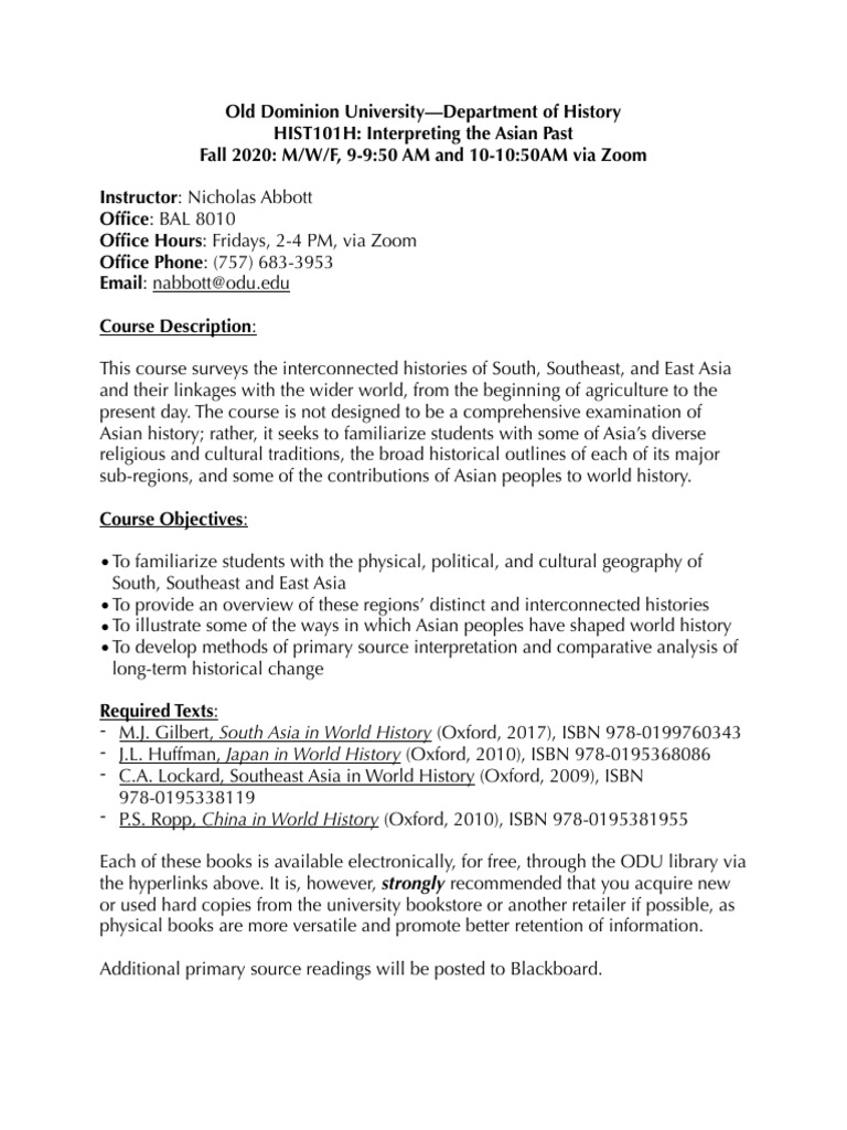 Interpreting Asian History: An Overview of South, Southeast, and East ...