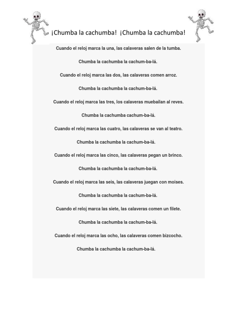 Canción de las Calaveras y el Reloj | PDF