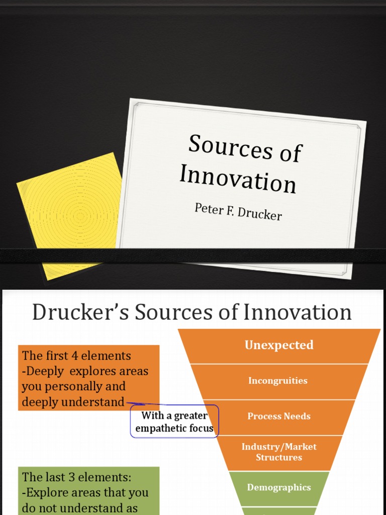 Sources of Innovation: Peter F. Drucker | PDF | Innovation | Market ...