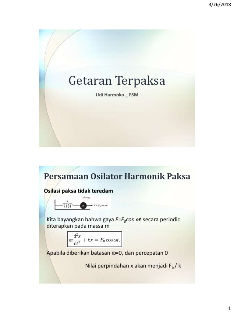 Getaran Terpaksa | PDF